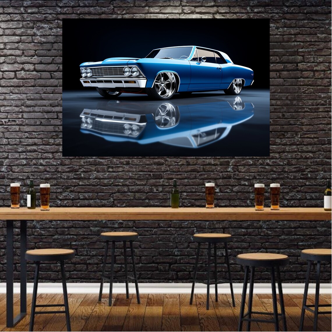 1966 Chevy Chevelle SVG and PNG Files, Office Art, Wall Art, Muscle Car ...