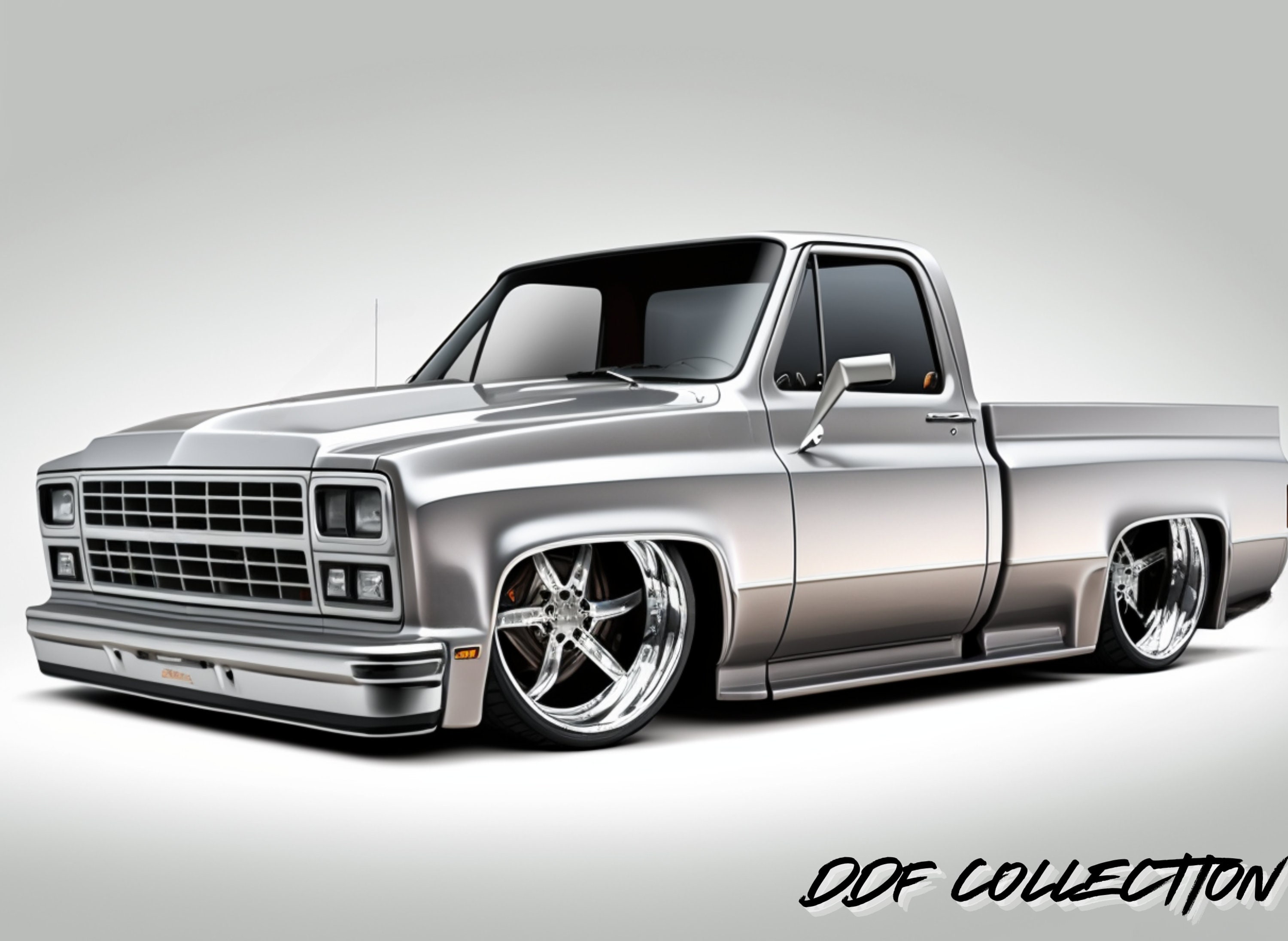 1984 Chevy Silverado SVG and PNG Files, Classic Car, Vintage Car, Wall ...