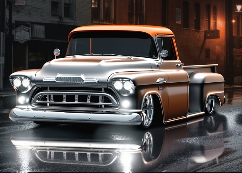 1957 Chevy Truck PNG and SVG, Classic Car, Vintage Car, Wall Art ...