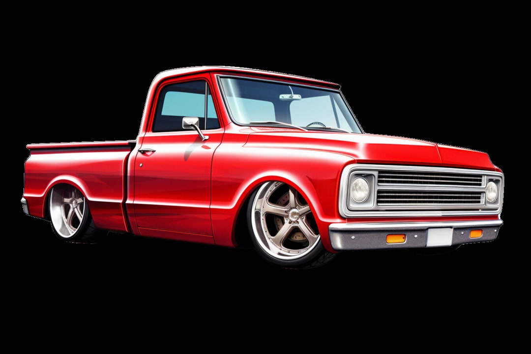 1968 Chevy C10 Transparent Background PNG, Gift for Dad, Downloadable ...