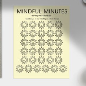 Printable Mindfulness Tracker, Daily Habit Tracker, Positivity Planner ...