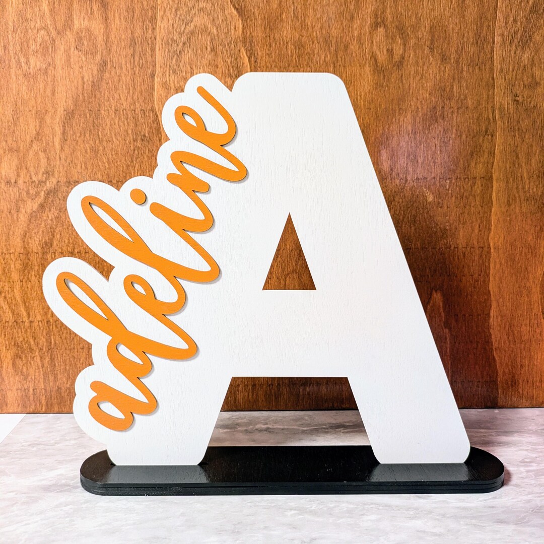 Custom Wooden Name Letter Sign – Freestanding or Wall-hanging ...
