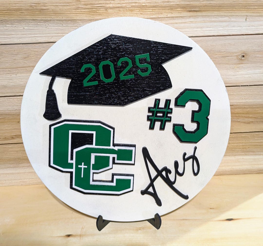 2025 Graduation Sign – Custom Graduation Round Wood Sign – 10" or 14 ...