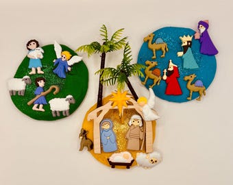 Nativity Playdough Kit, Holiday Playdough Sensory Kit, Religious Gift ...
