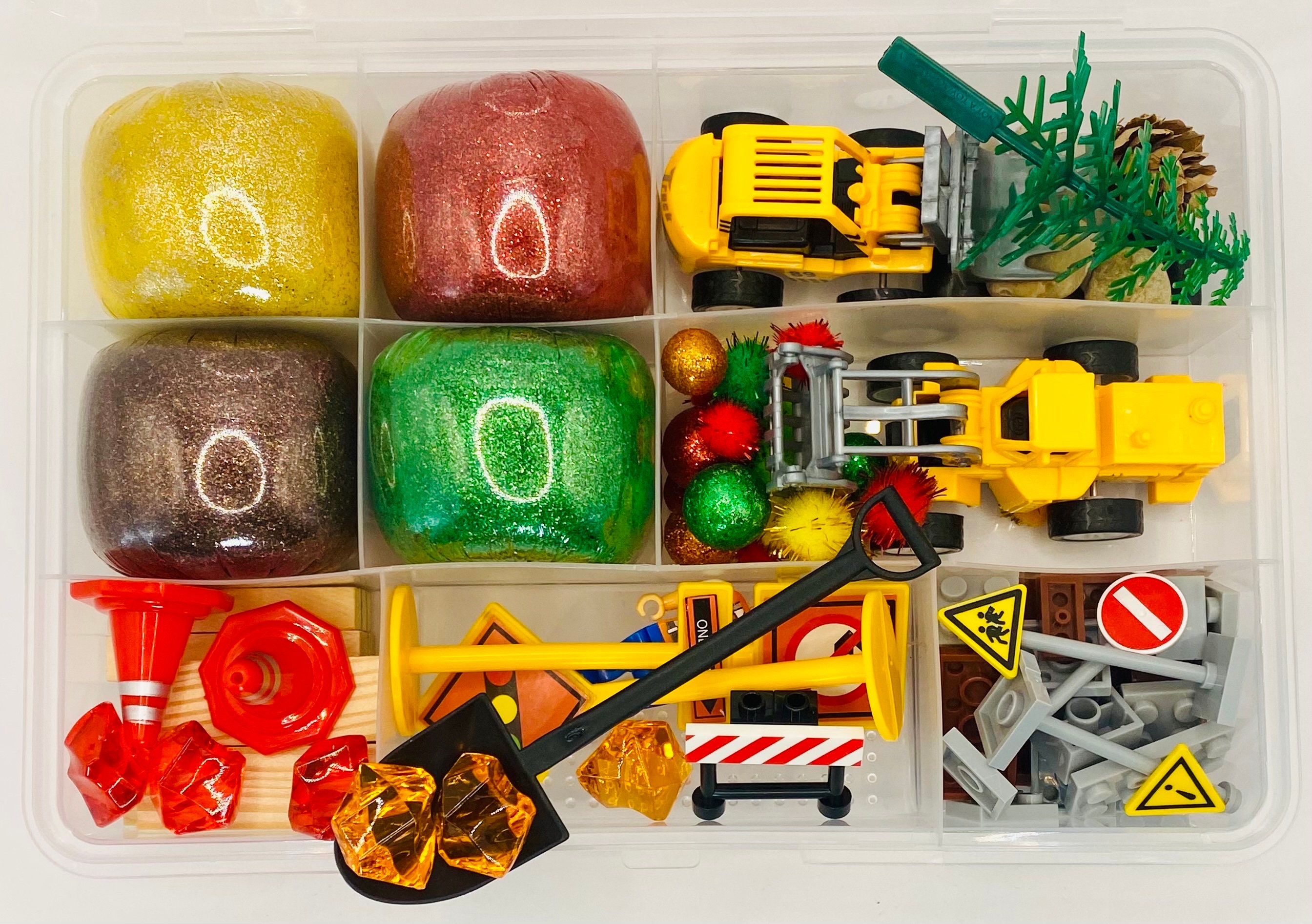 Construction Site Play Dough Kit, Construction Birthday Gift ...