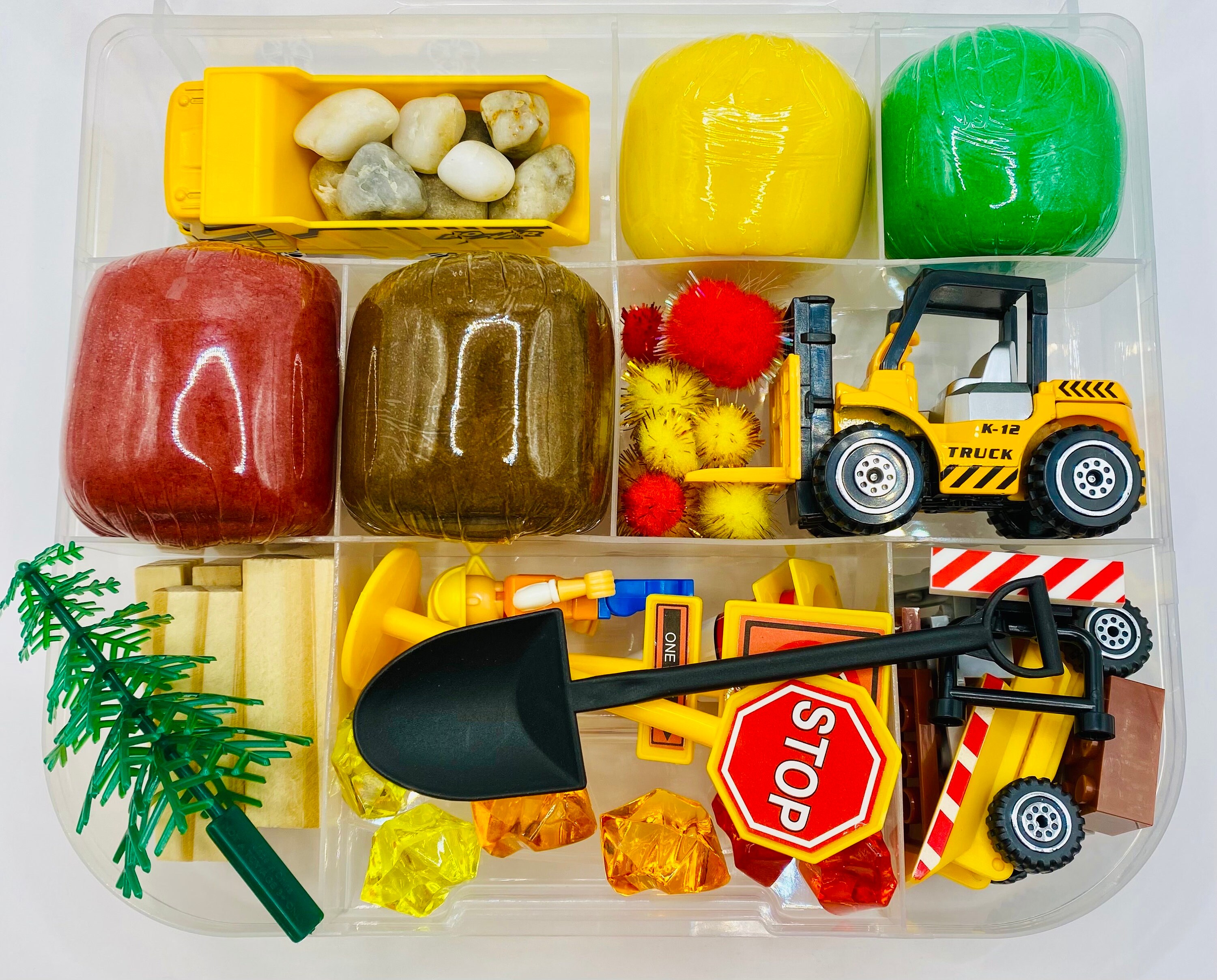 Construction Site Play Dough Kit Construction Birthday Gift - Etsy