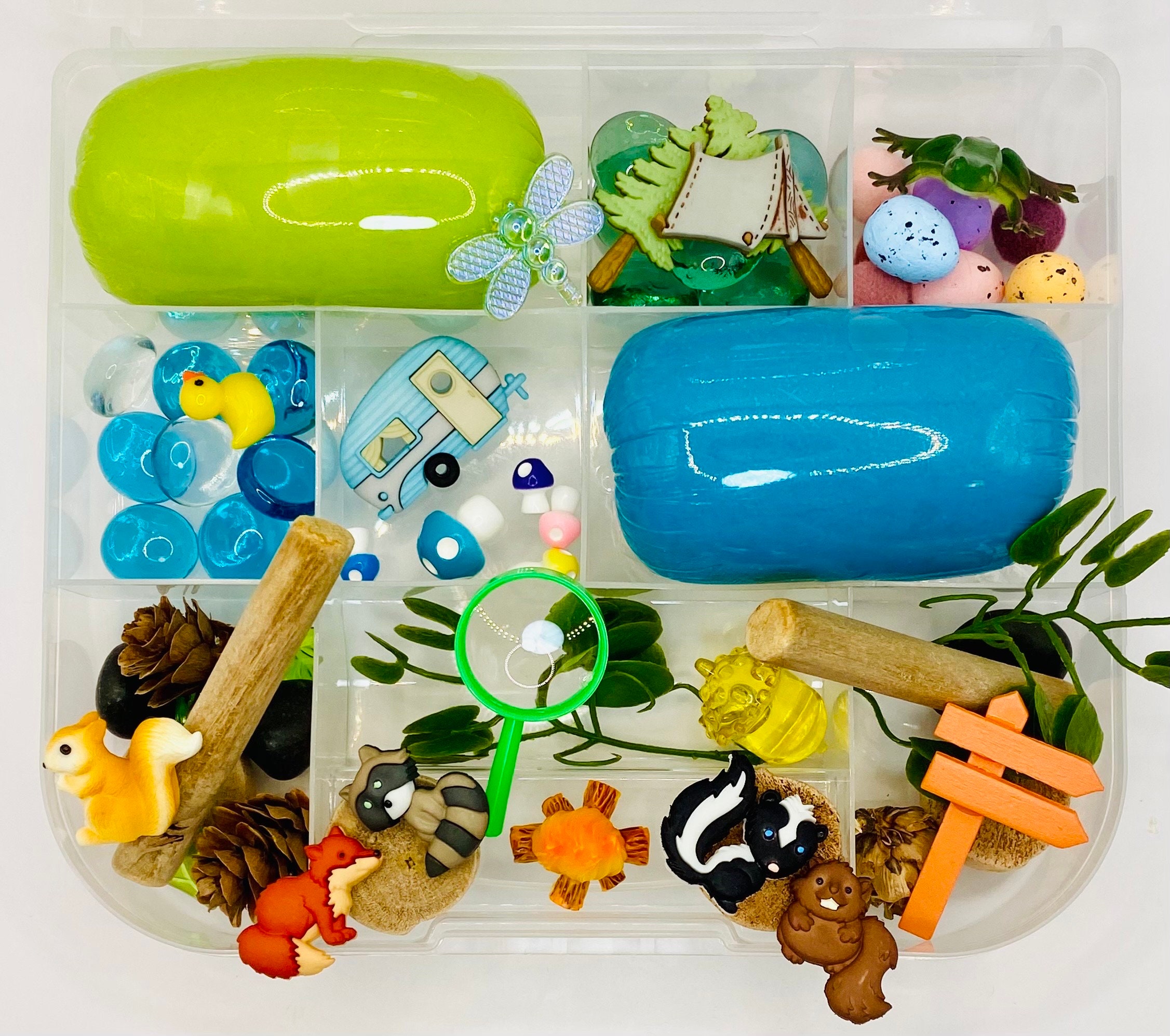 Happy Camper Play Dough Kit, Camping Playdough Sensory Kit, Forest ...
