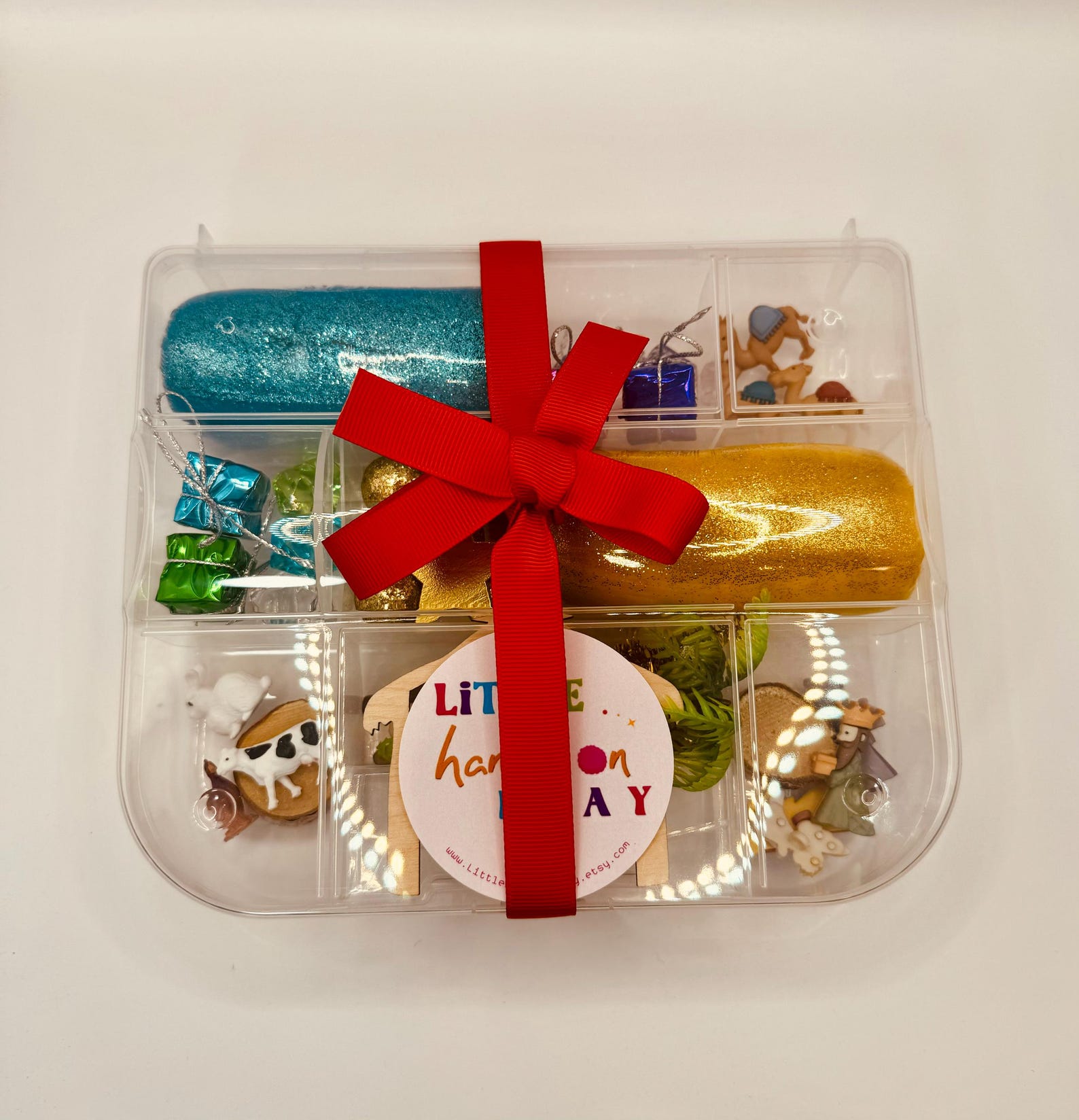 Nativity Play Dough Sensory Kit: Glitter Playdough, Mini Figures - Etsy