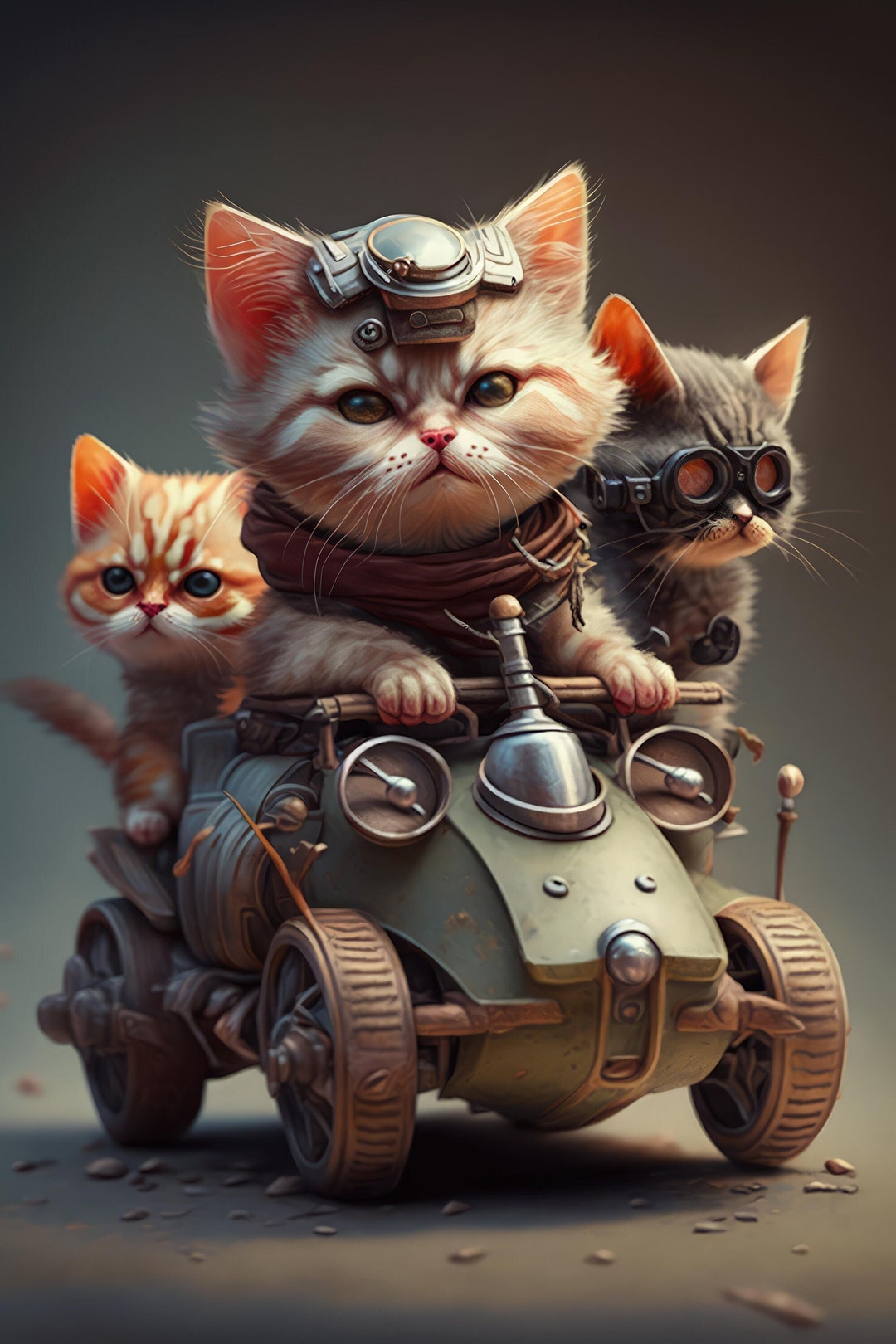 Cute Cat Collection, Digital Print, Poster, Wall Hanging Picture, AI ...