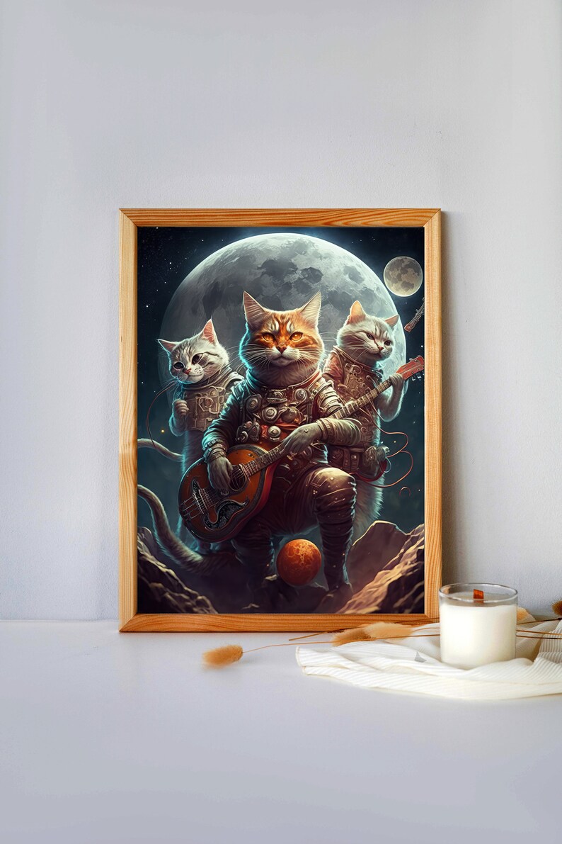 Cute Cats Download and Print, Animals in the Band Series - Downloadable ...