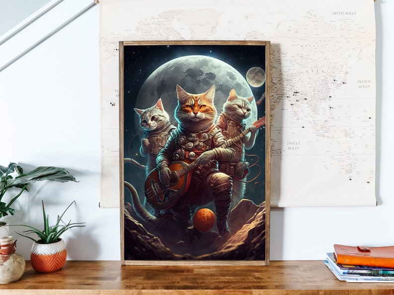 Cute Cats Download and Print, Animals in the Band Series - Downloadable ...