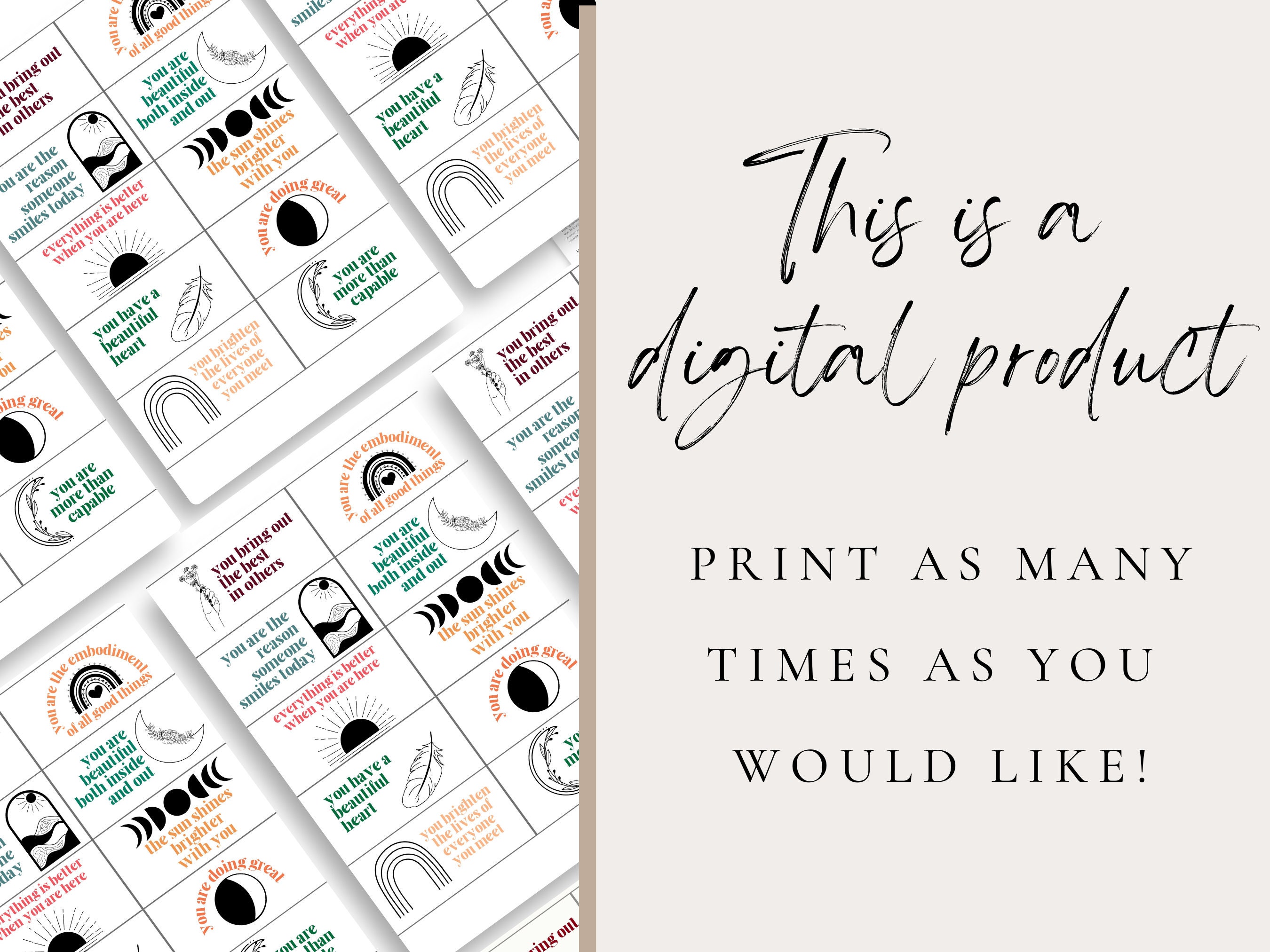 Affirmation Cards Printable, Printable Affirmation Cards, Kindness ...