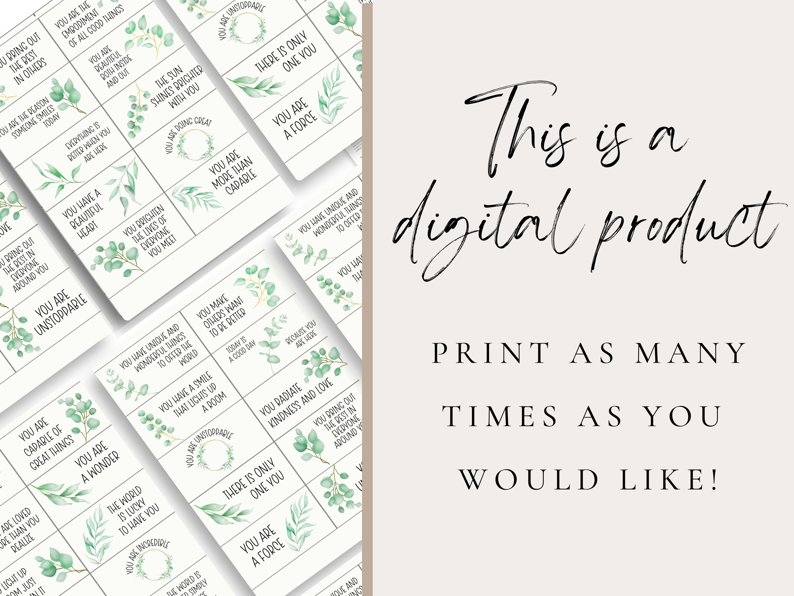 Affirmation Cards Printable, Printable Affirmation Cards, Kindness ...