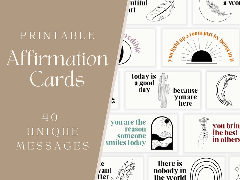 Affirmation Cards Printable, Printable Affirmation Cards, Kindness ...