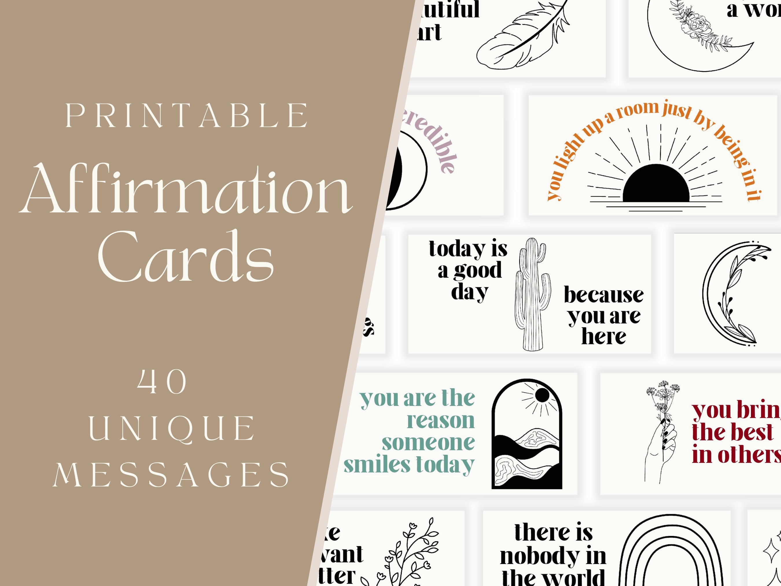 Affirmation Cards Printable, Printable Affirmation Cards, Kindness ...