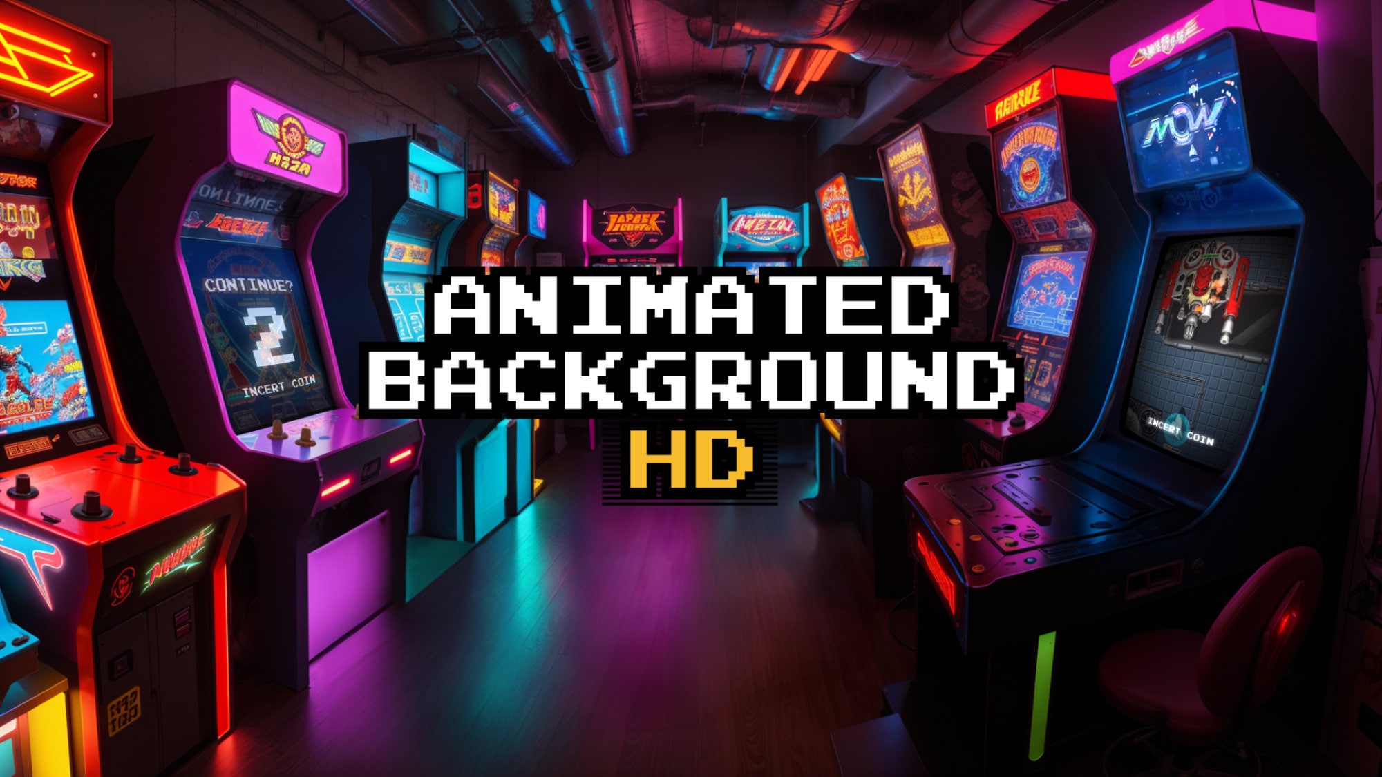 Vtuber BACKGROUND HD Animated Retro Arcade Room Stream - Etsy