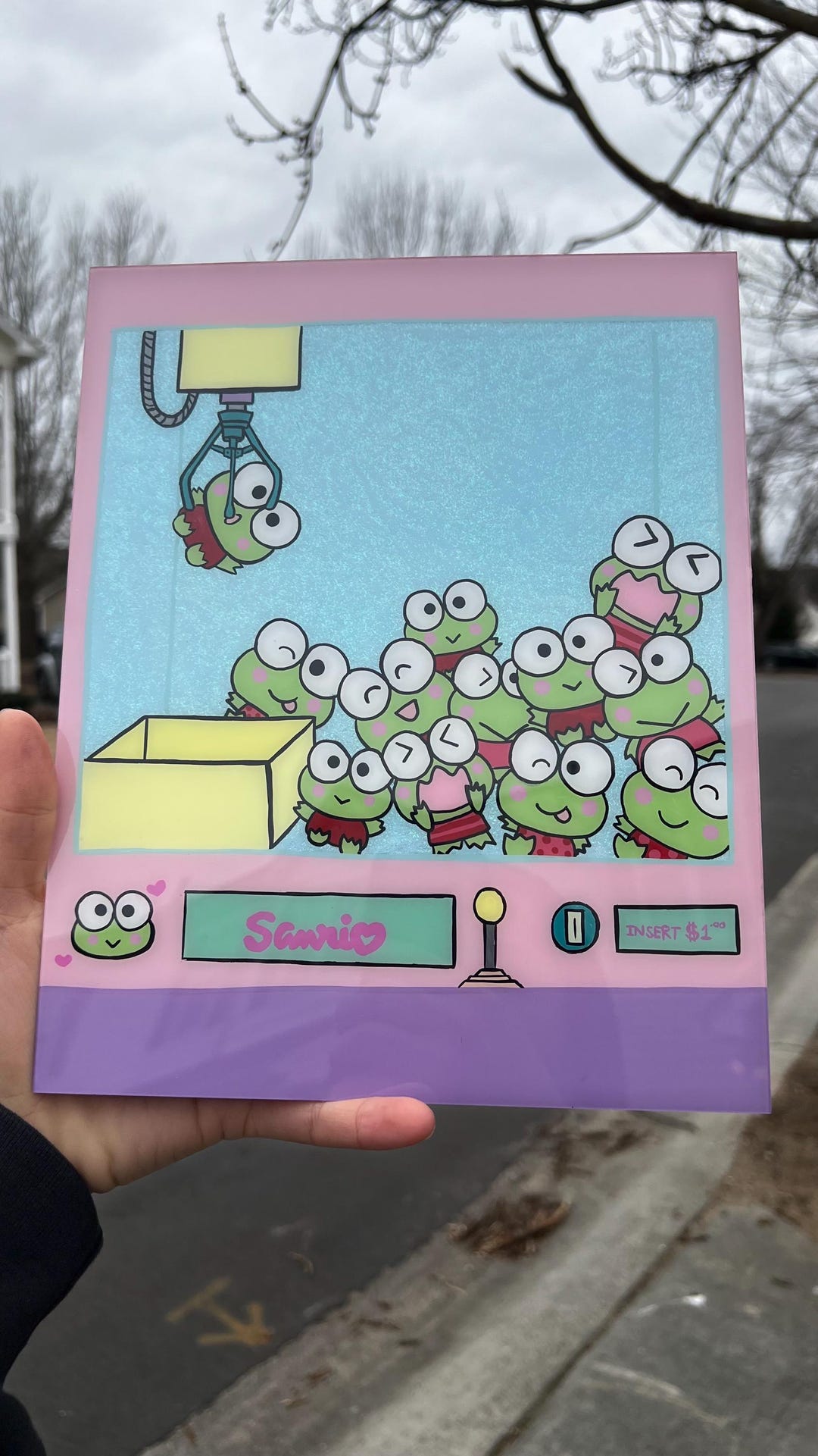 Kawaii Claw Machine 8x10 Plexi Glass Glitter Painting - Etsy