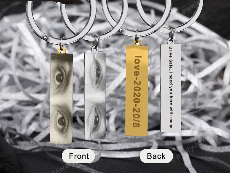 Personalized Human Eyes Keychain, Your Eyes Photo Drive Safe Keychain ...