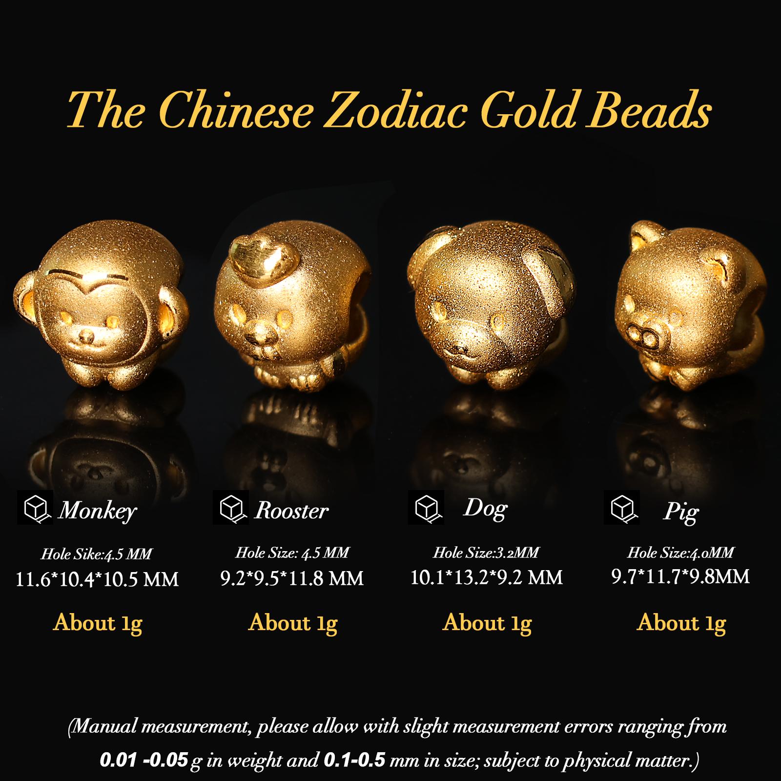 24K Gold Chinese Zodiac Charms: Jewelry Making Supplies - Etsy Canada
