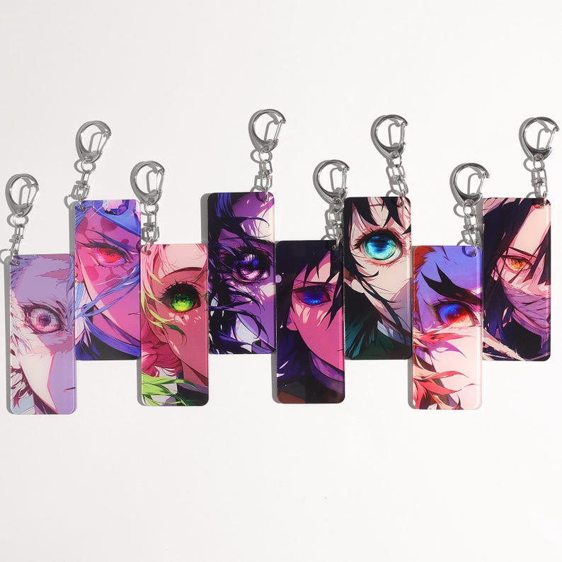 Reflective Anime Eye Keychain-eyes of the Elemental Fighters, Fan Art ...