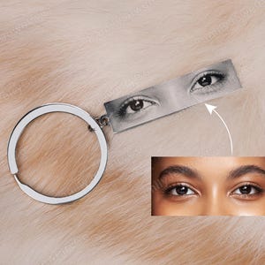 Personalized Human Eyes Keychain, Your Eyes Photo Drive Safe Keychain ...