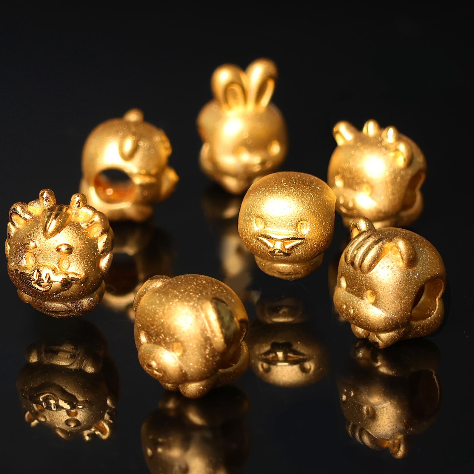 24K Gold Chinese Zodiac Charms: Jewelry Making Supplies - Etsy Canada