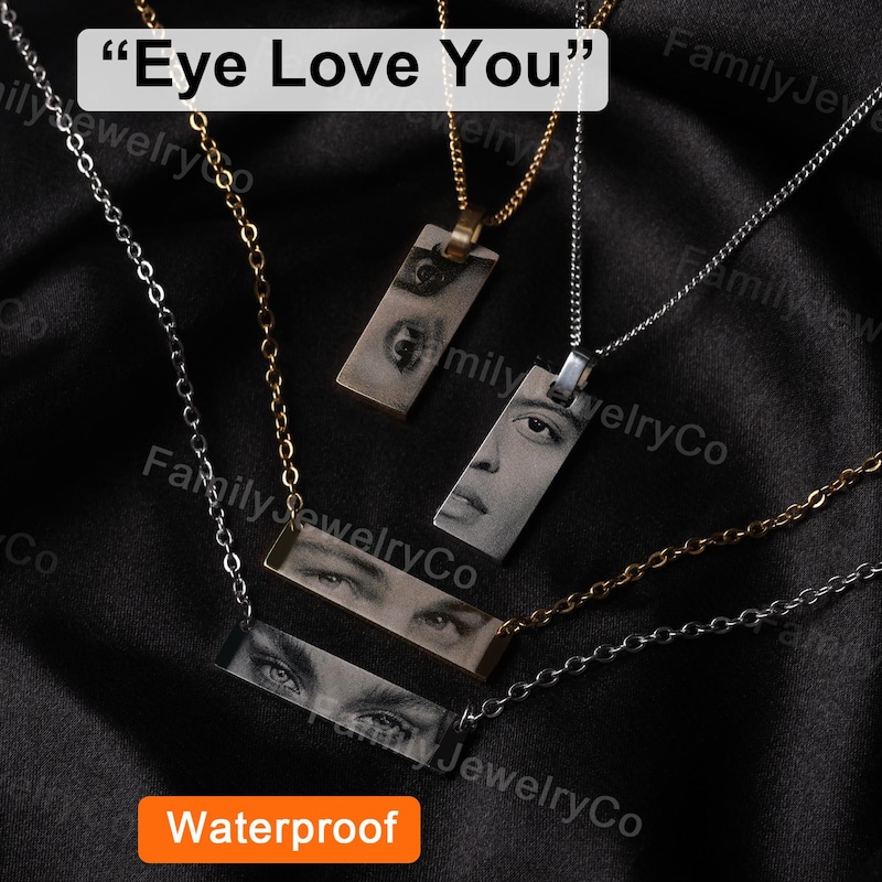 Custom Eye Photo Pendant - Etsy UK