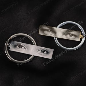 Personalized Human Eyes Keychain, Your Eyes Photo Drive Safe Keychain ...