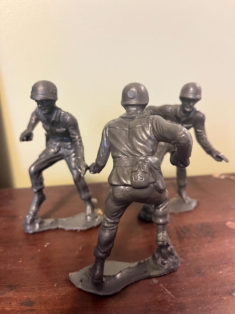 Vintage Louis Marx 5” WWII Army JUMBO Set of 3 - 1960s Grey - Etsy