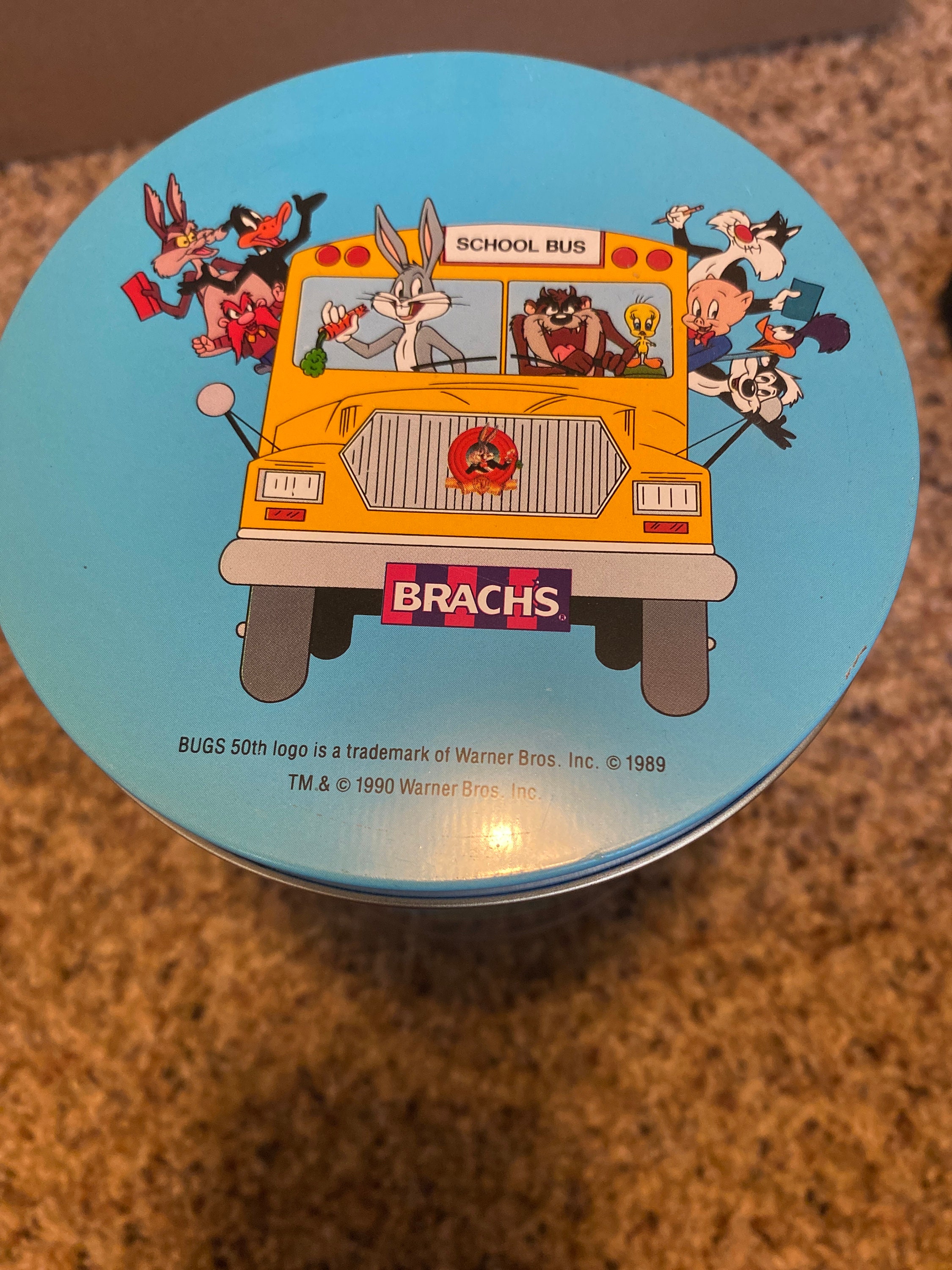 1990 Looney Tunes School Bus Brachs Tin - Etsy