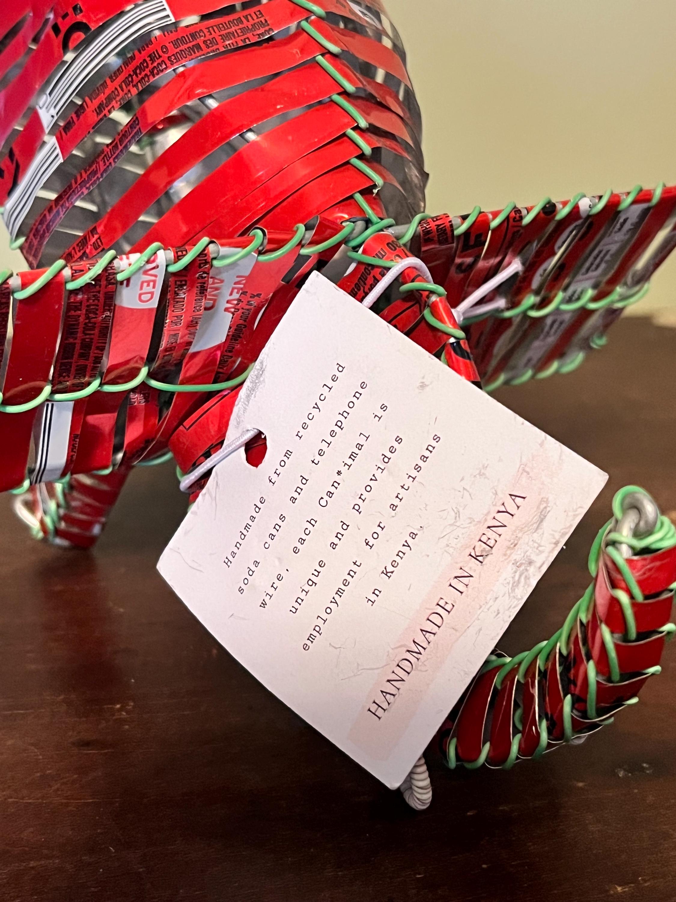 Acacia Recycled Coca-cola Can Animals- Giraffe- T-rex - Elephant -hand ...