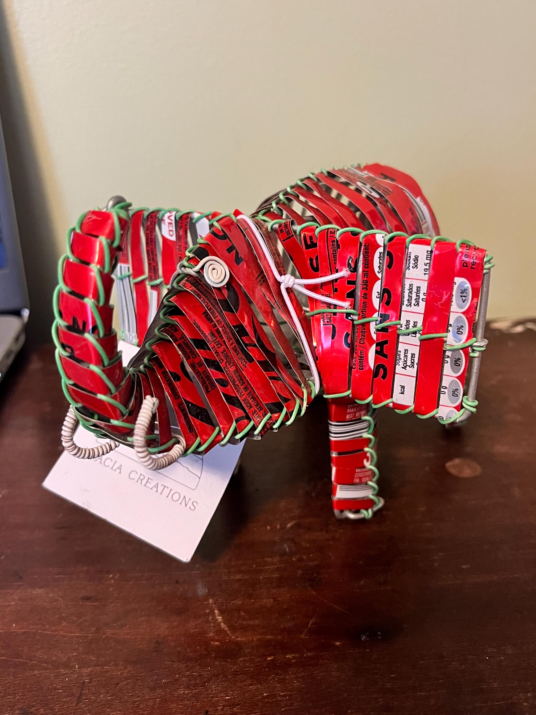 Acacia Recycled Coca-cola Can Animals- Giraffe- T-rex - Elephant -hand ...