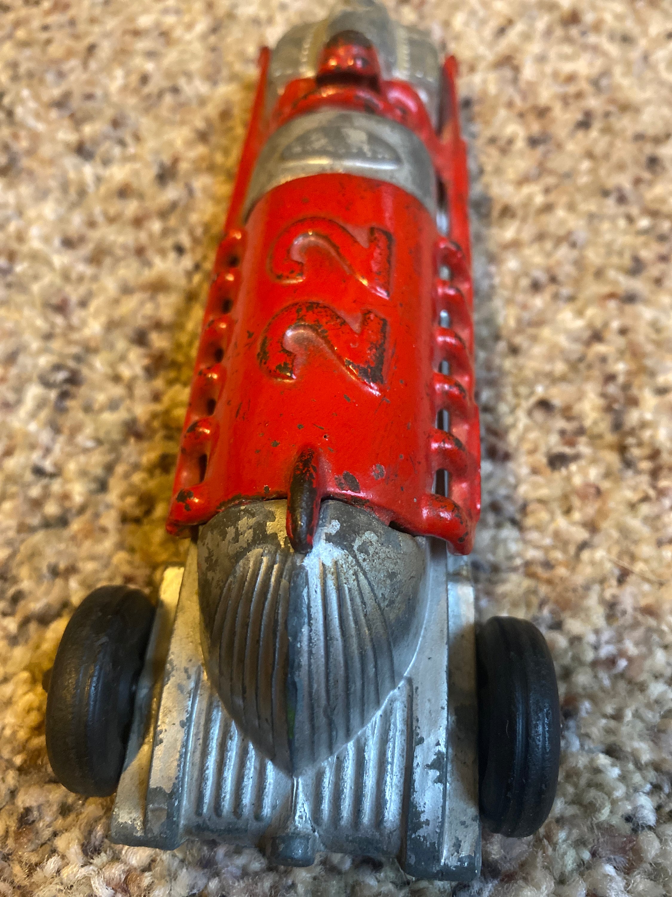 Vintage Cast Iron Hubley Race Car 22 - Etsy