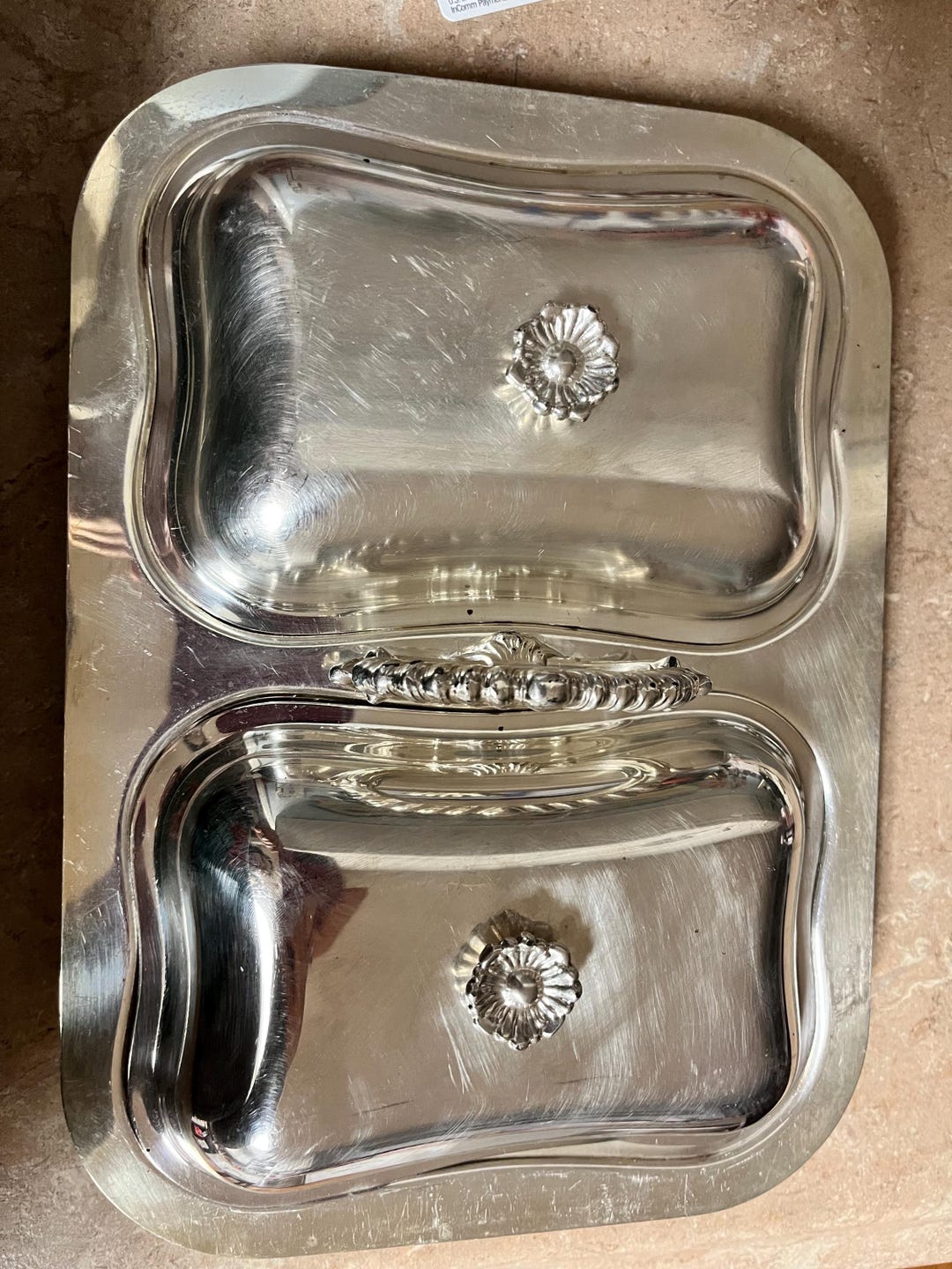 Vintage- Silver Plated Appetizer/entree Serving Tray - Etsy