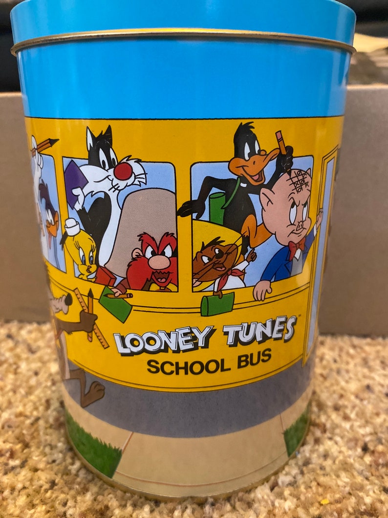 1990 Looney Tunes School Bus Brachs Tin - Etsy