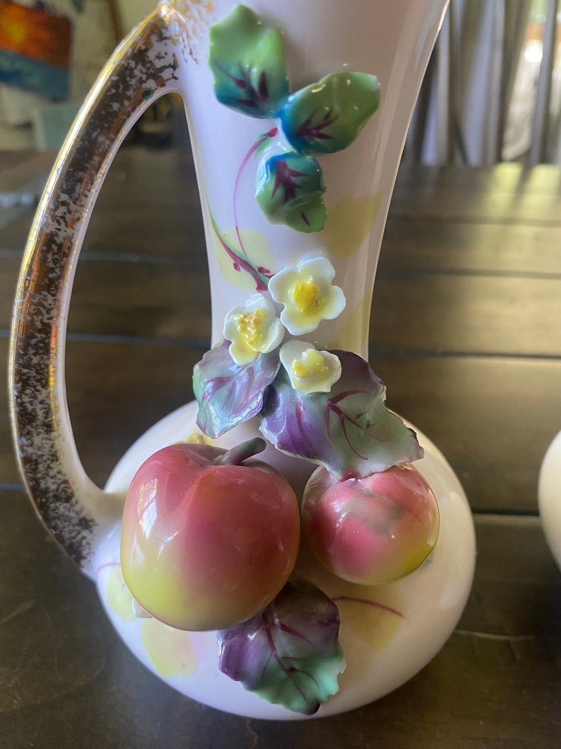 Lefton Pink Ewer China Vases- Hand Painted Made in 1955 - Etsy