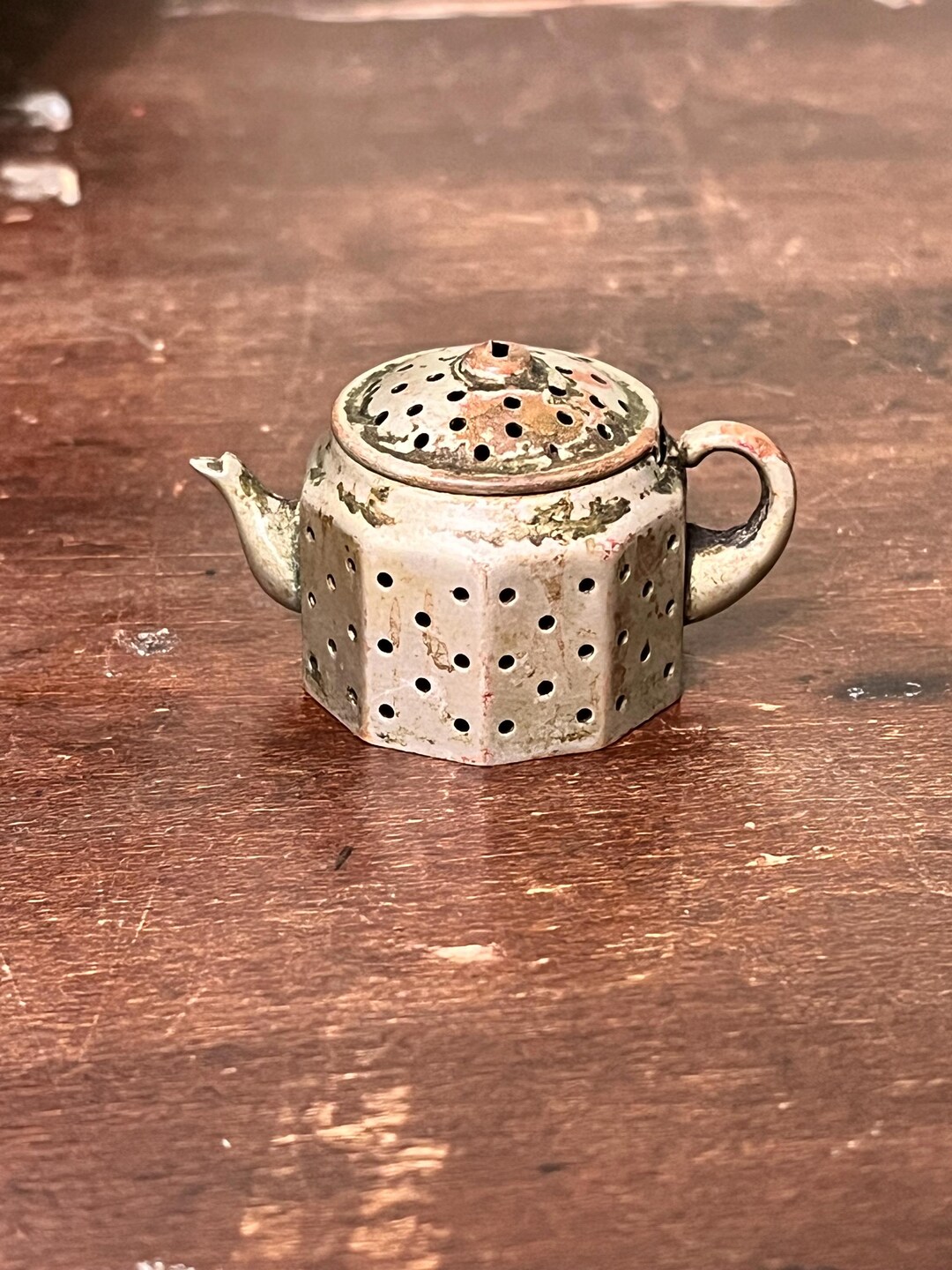 Knobby Kraft Miniature Tea Strainer - Vintage Silver Pot- Doll ...