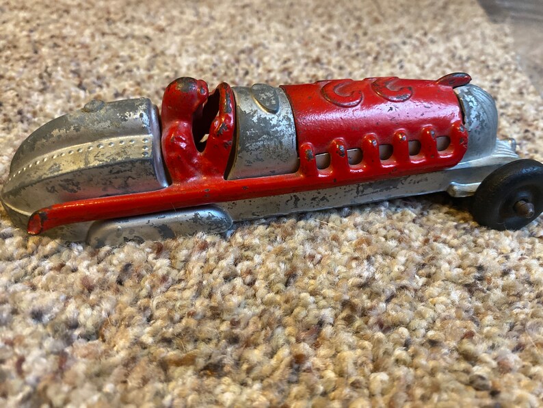 Vintage Cast Iron Hubley Race Car 22 - Etsy