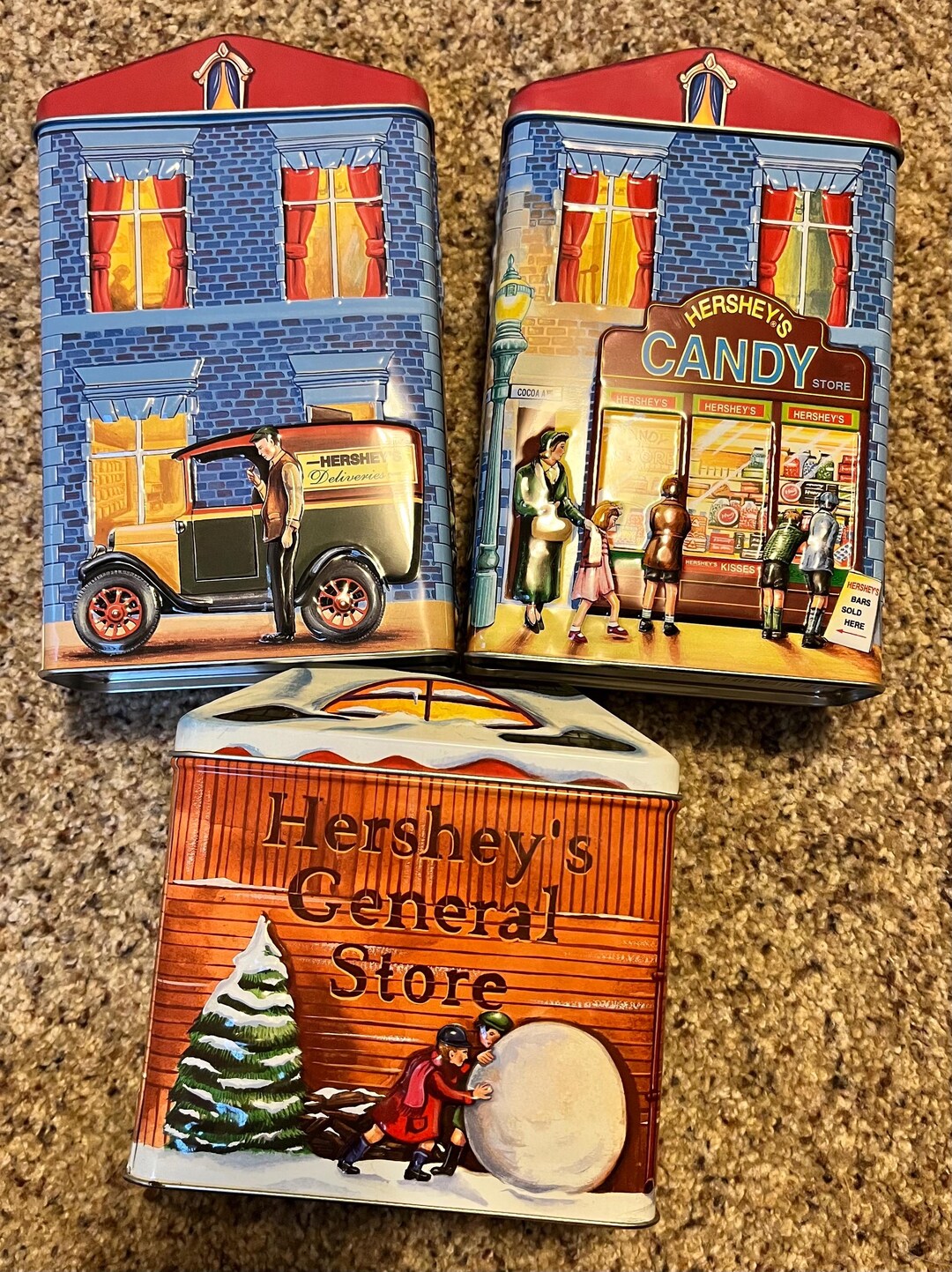 Hershey Village Series Canister #1 and #3 - Etsy