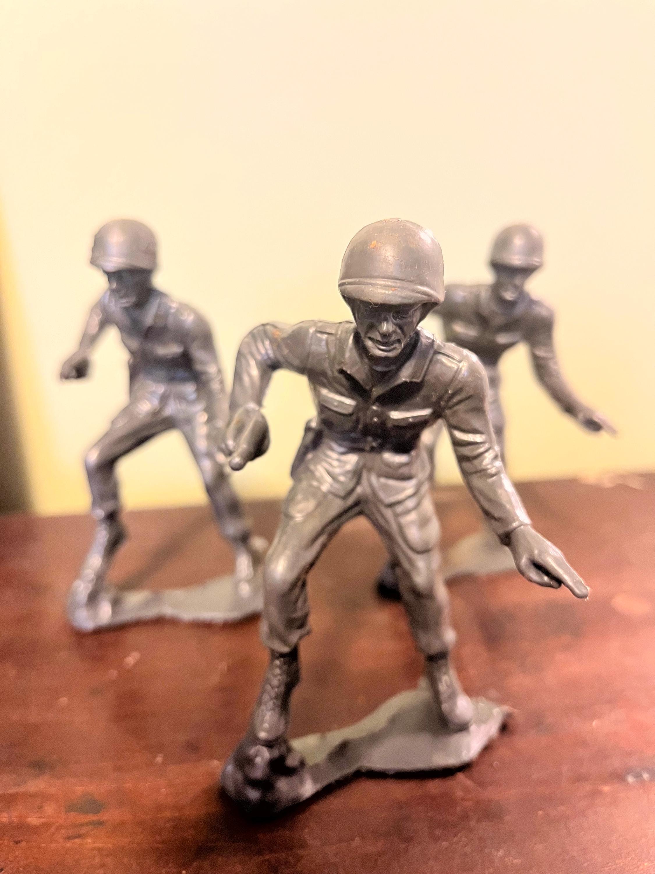 Vintage Louis Marx 5” WWII Army JUMBO Set of 3 - 1960s Grey - Etsy