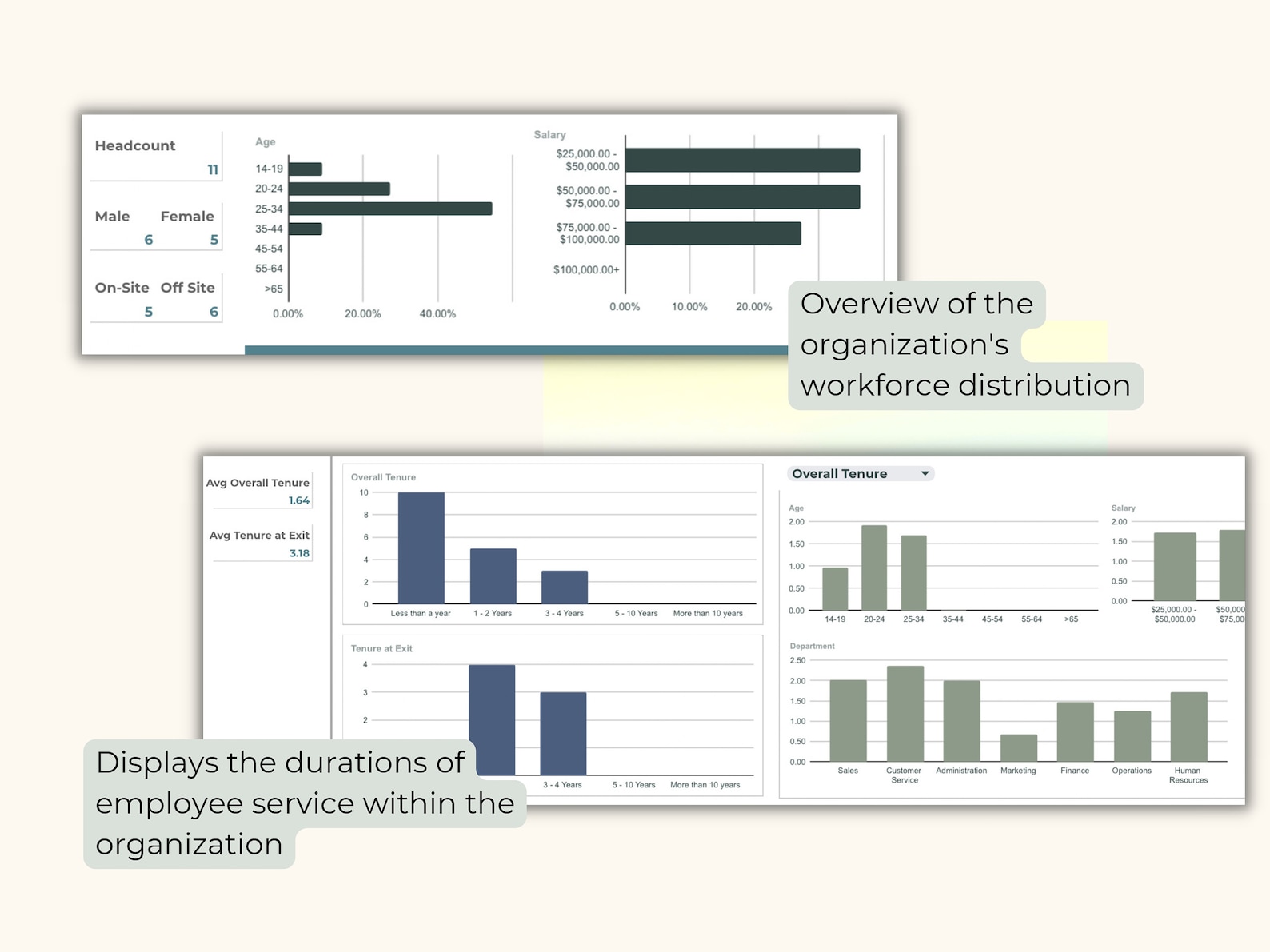 Human Resource Management Template, Retention Dashboard, Employee Data ...