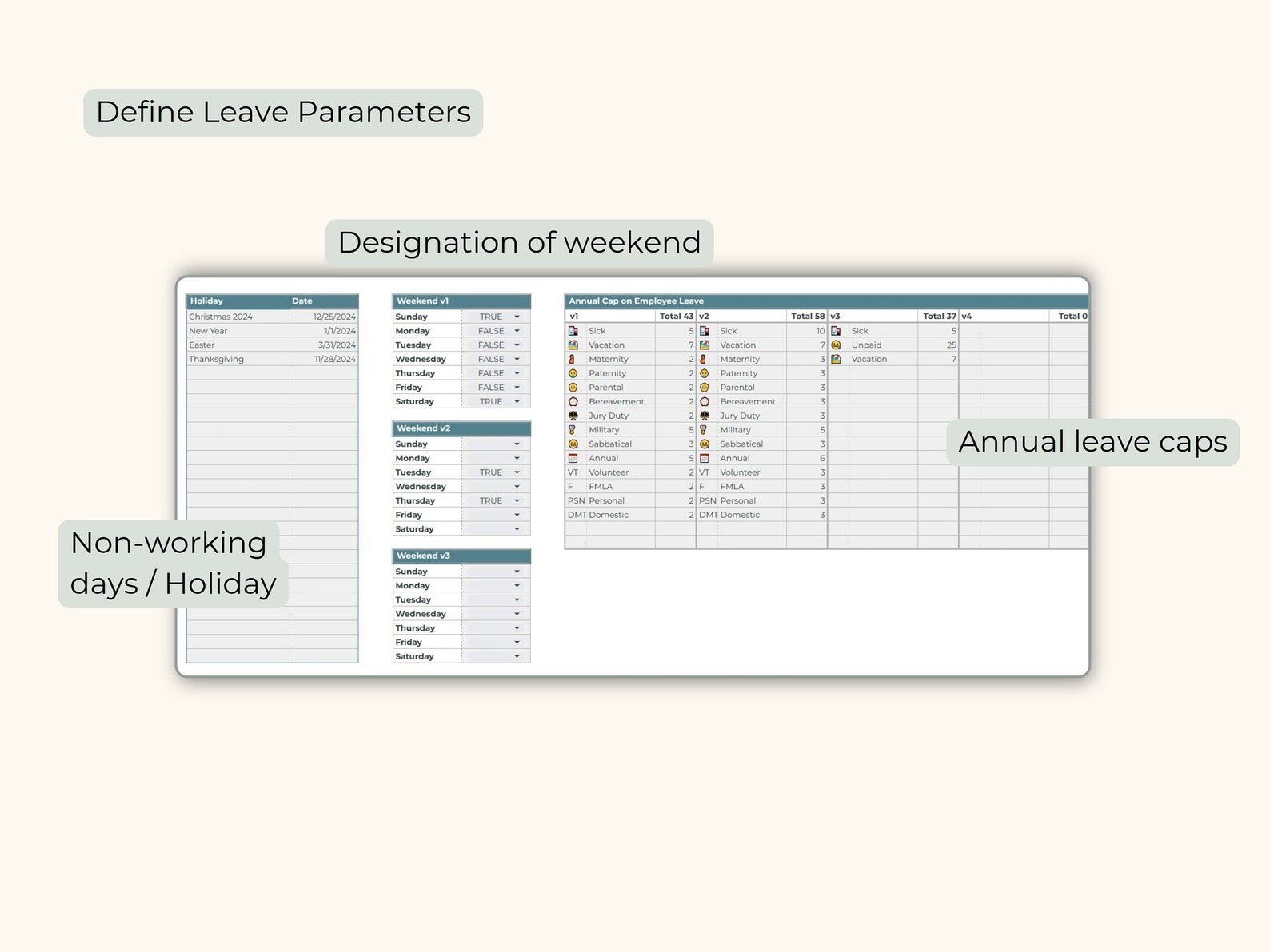 Employee Absence Tracker, Leave Balance Calculation, Human Resource ...