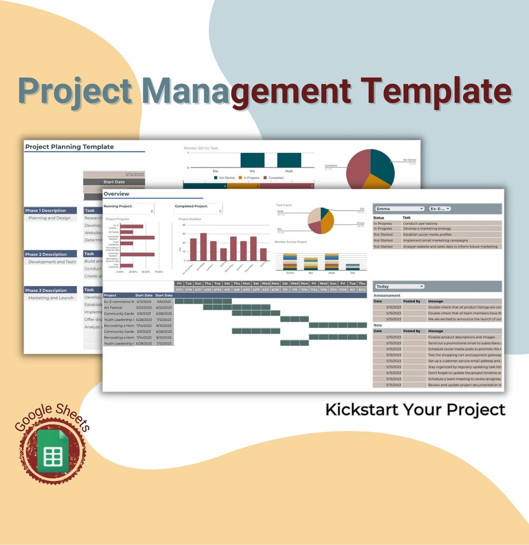 Project Management Template, Manage and Plan Projects and Task ...