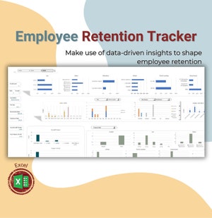 Employee Retention Dashboard HR Excel Template HR Kpi Dashboard ...