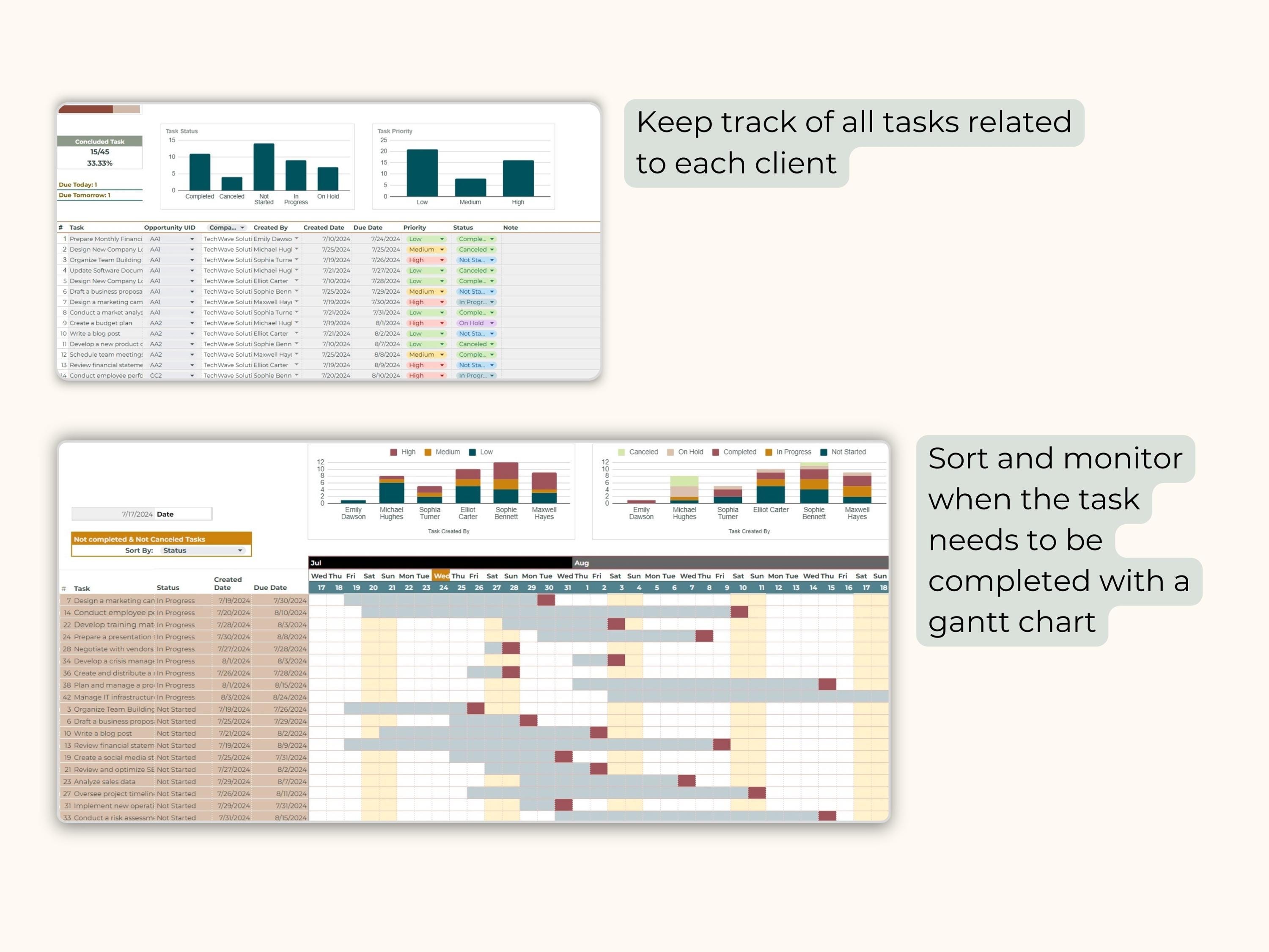 Client Tracker, Customer Relationship Management Spreadsheet, Lead ...