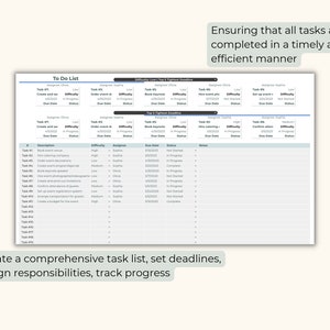 Event Digital Planner, Event Budget Spreadsheet, Guest Attendance, to ...