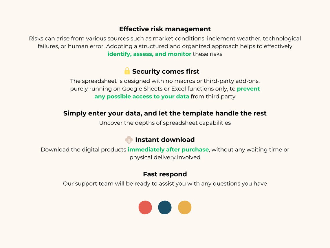 Project/event Risk Management Template, Risk Matrix Tracker, Risk ...