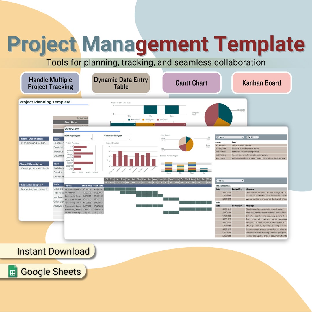 Project Management Template, Manage and Plan Projects and Task ...