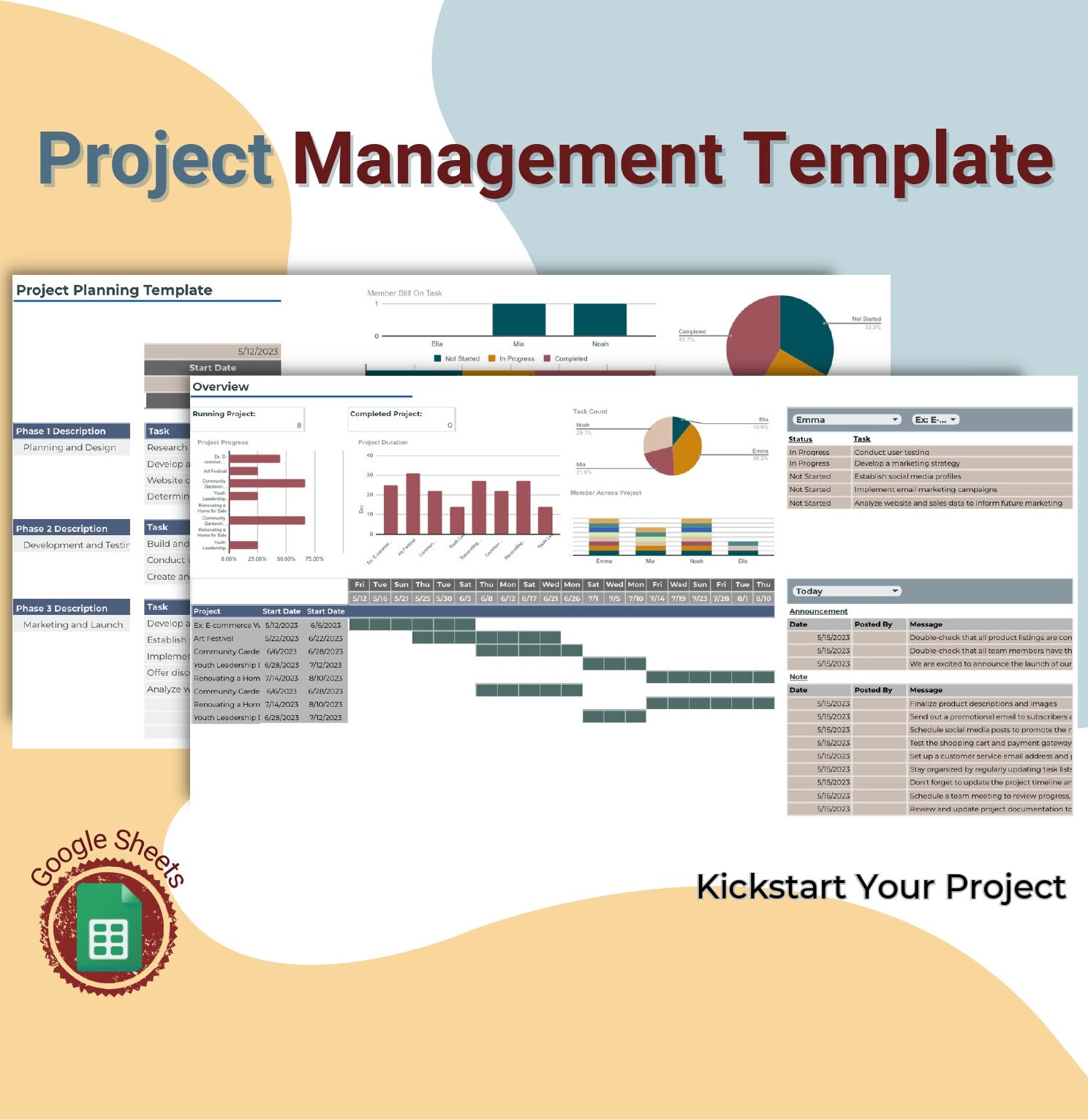 Project Management Template, Manage and Plan Projects and Task ...