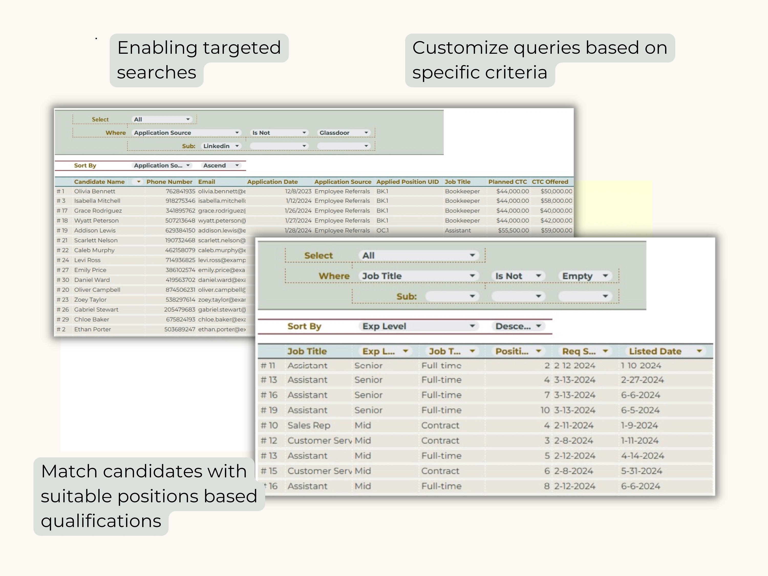 Recruitment Tracker, Application & Job Position Management Spreadsheet ...